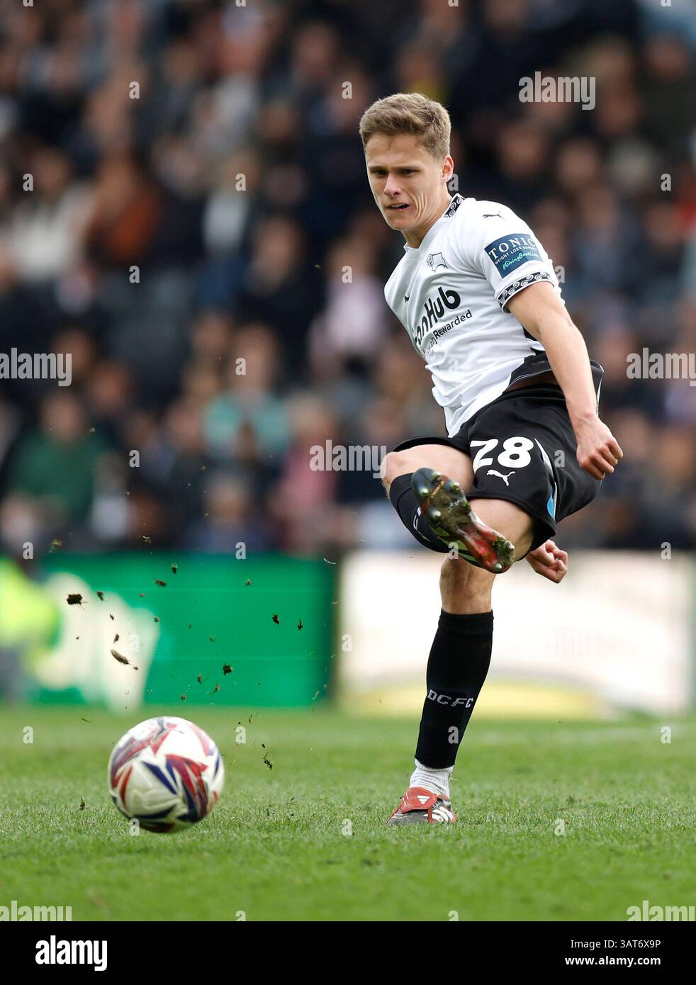 Derby County's Harrison Armstrong in action during the Sky Bet ...