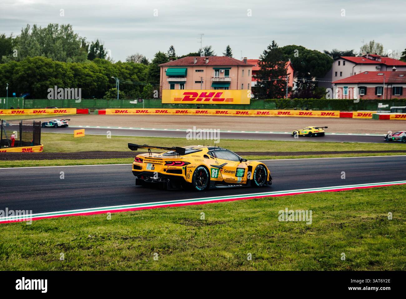 Imola, Italy. 18th Apr, 2025. The #81 TF Sport Corvette Z06 LMGT3.R of ...