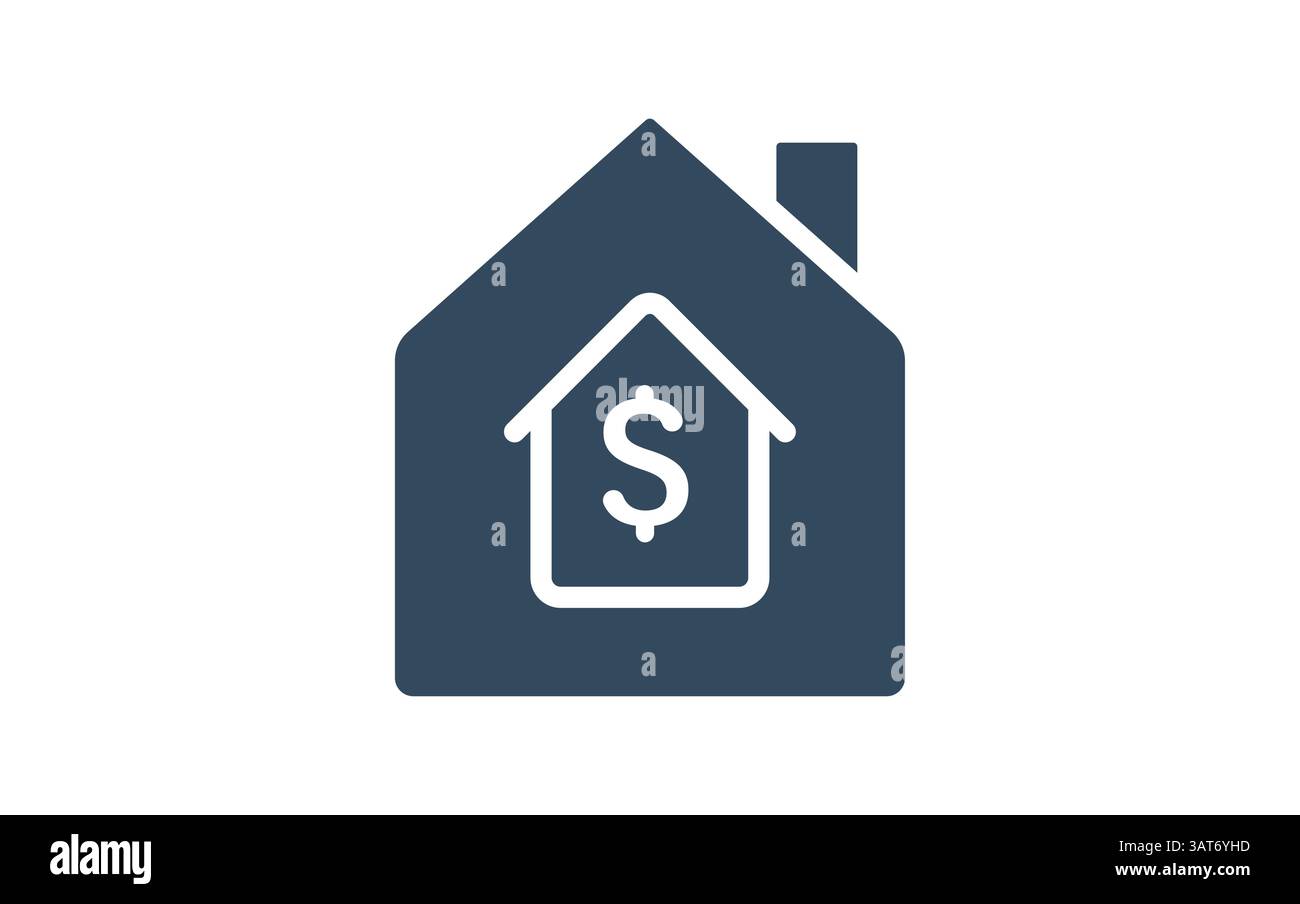 House rent line solid Stock Vector Images - Alamy