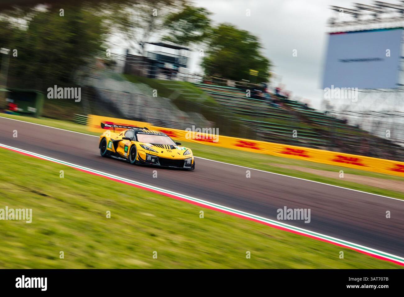 Imola, Italy. 18th Apr, 2025. The #81 TF Sport Corvette Z06 LMGT3.R of ...