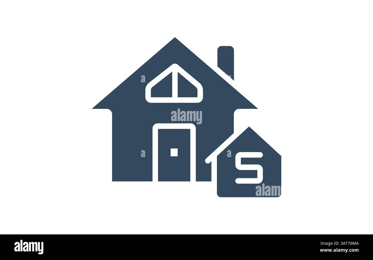 House rent line solid Stock Vector Images - Alamy