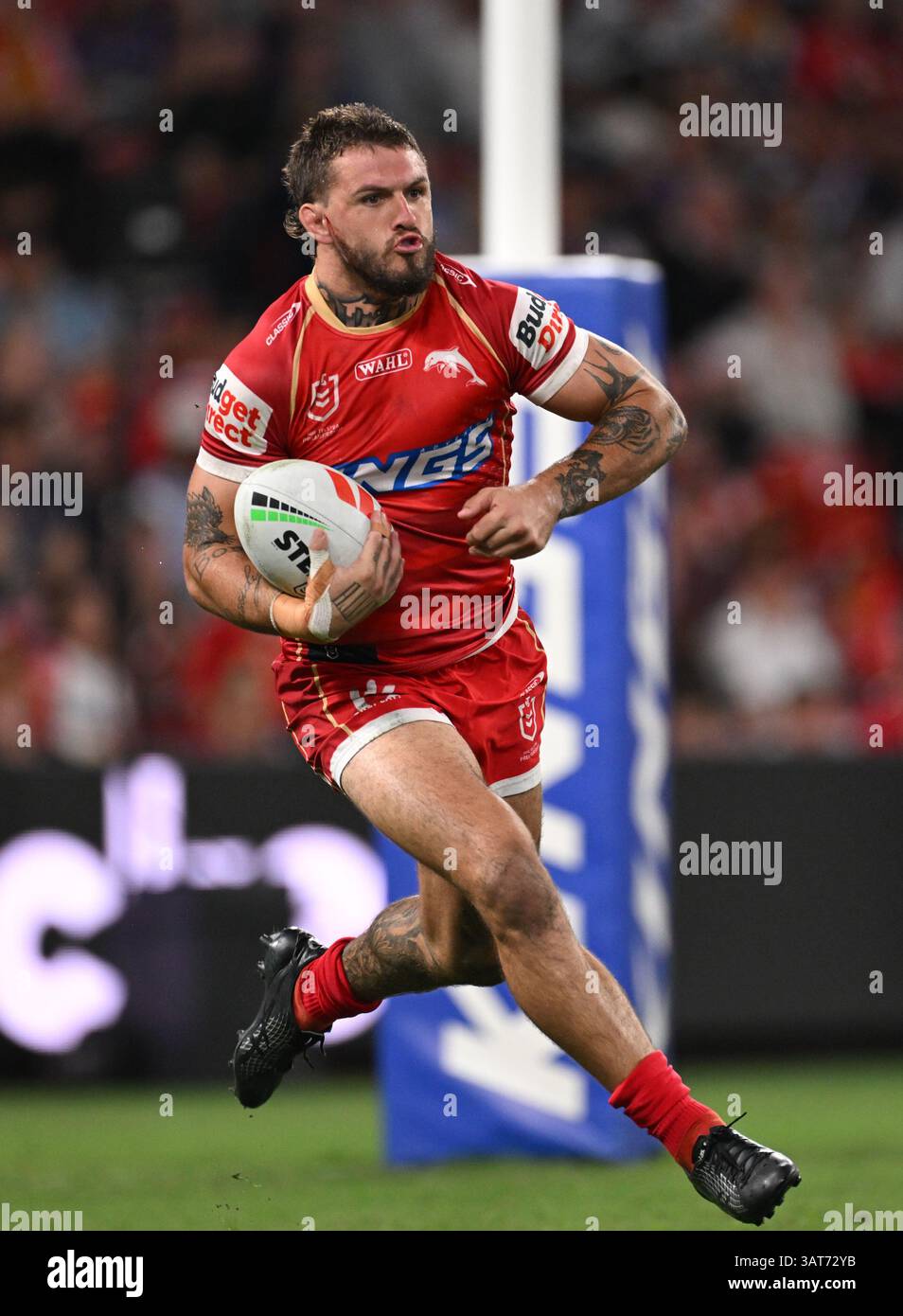 Josh Stone of the Dolphins during the NRL Round 7 match between the ...