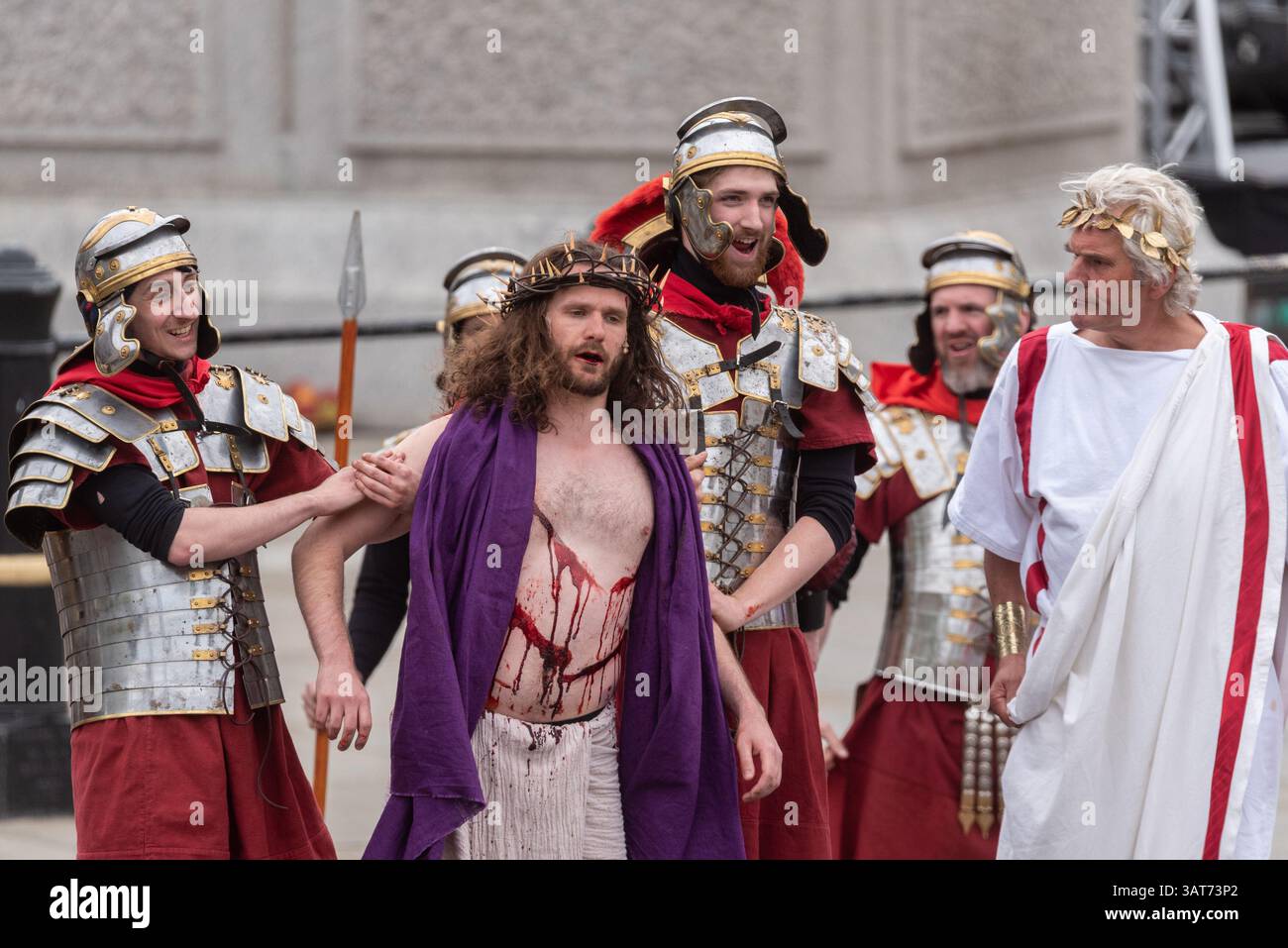 Trafalgar Square, London, UK. 18th Apr, 2025. For Easter Good Friday ...