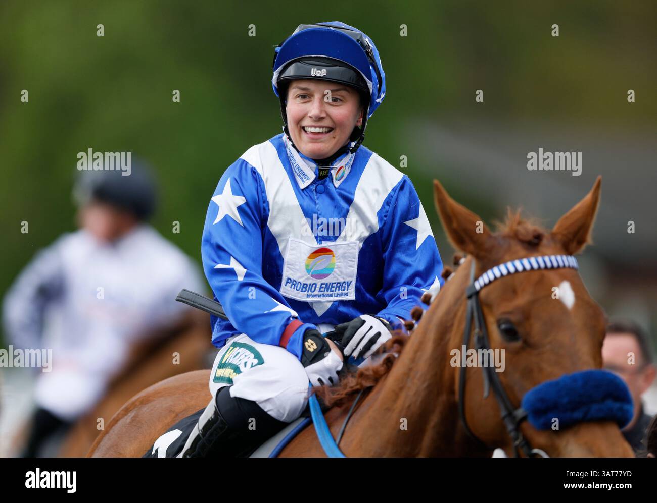 Heavenly Heather ridden by Amie Waugh after winning the BetMGM Fillies ...