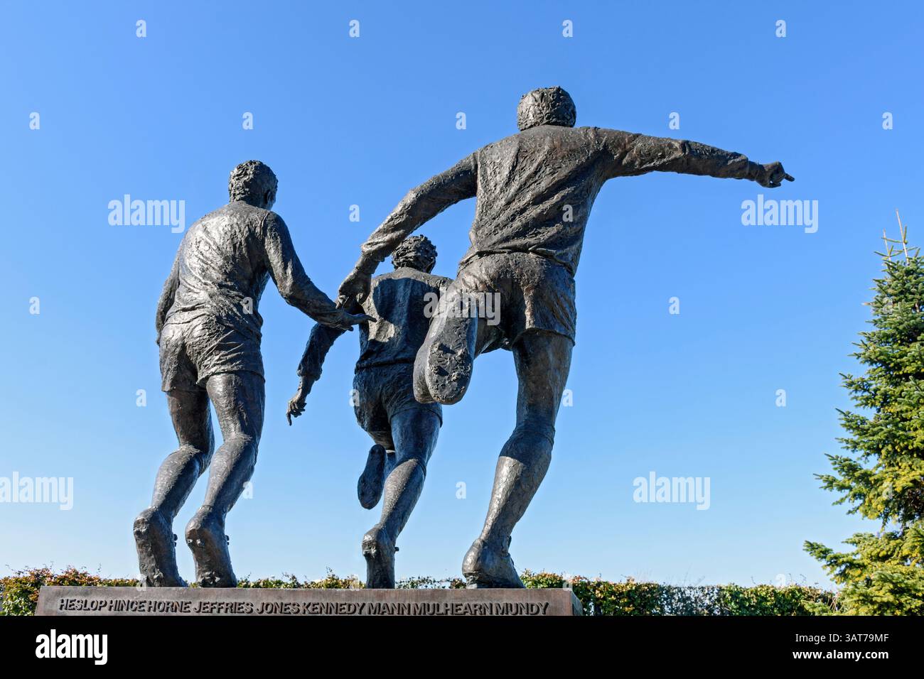 Statue of Manchester City trio Colin Bell, Francis Lee, and Mike ...