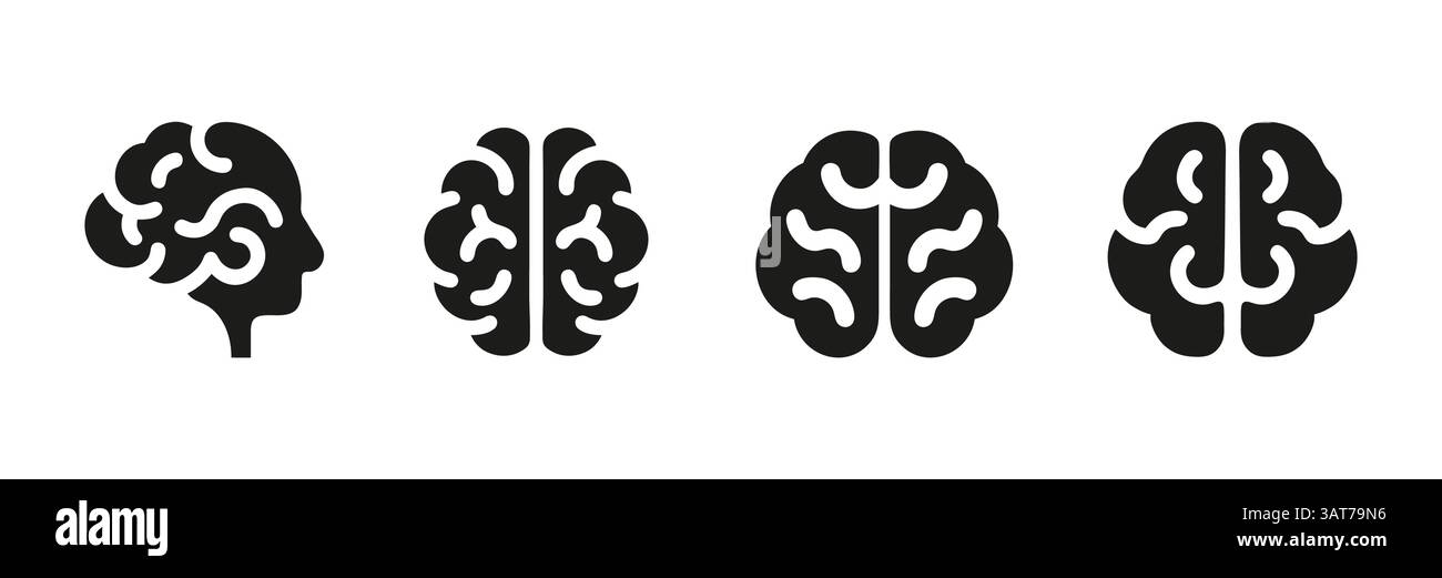 Human brain icon set. Central nervous system, Brains Icon, Human brain ...