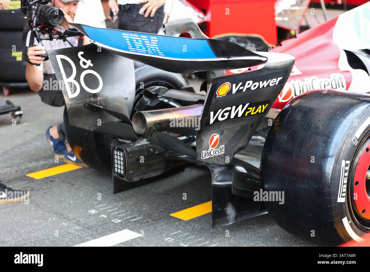 Scuderia Ferrari SF-25, mechanical detail rear wing aileron diffuser ...