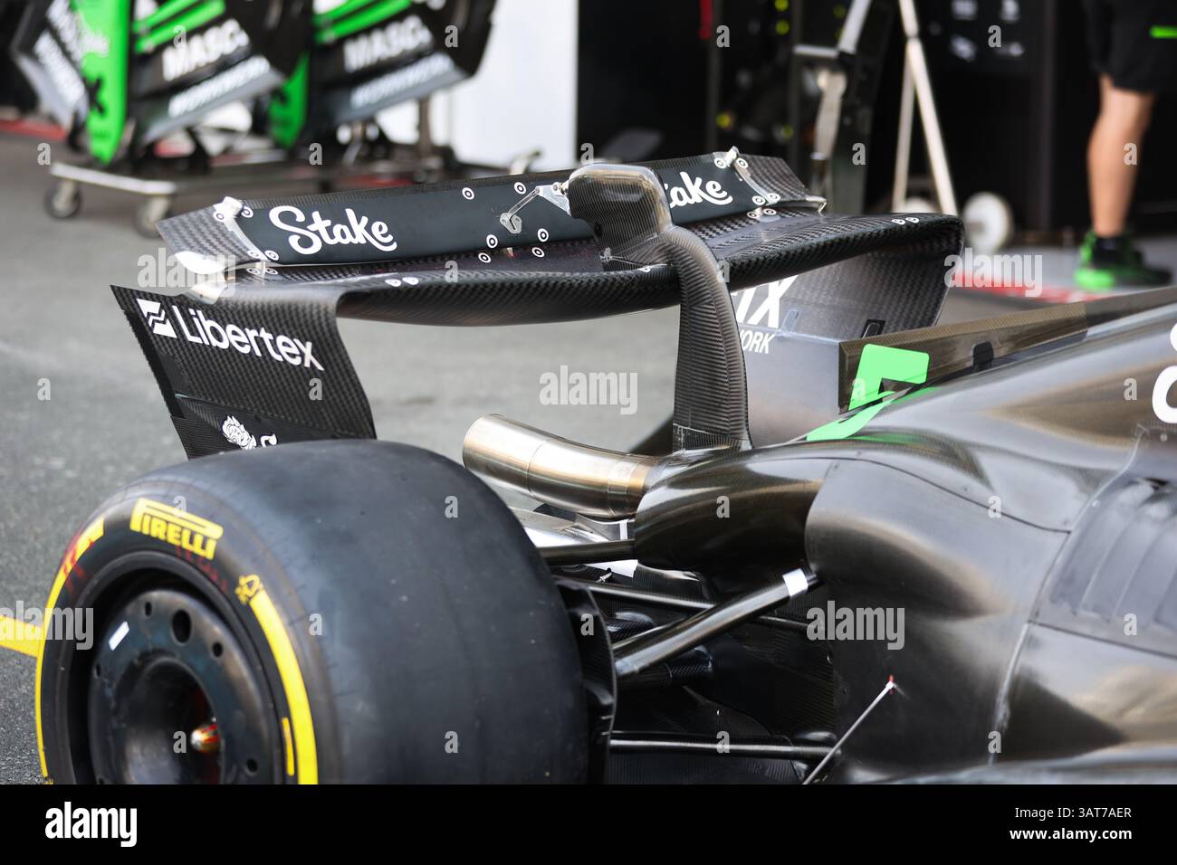 Stake F1 Team Kick C45, mechanical detail rear wing during the Formula 1 STC Saudi Arabian Grand ...