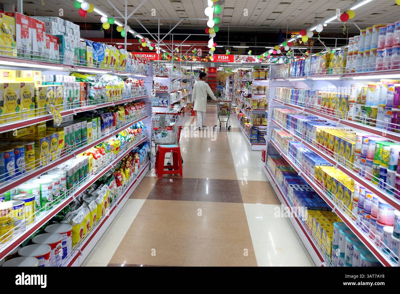 Dhaka, Bangladesh - April 18, 2025: Departmental store in an upscale area of Dhaka in Bangladesh ...