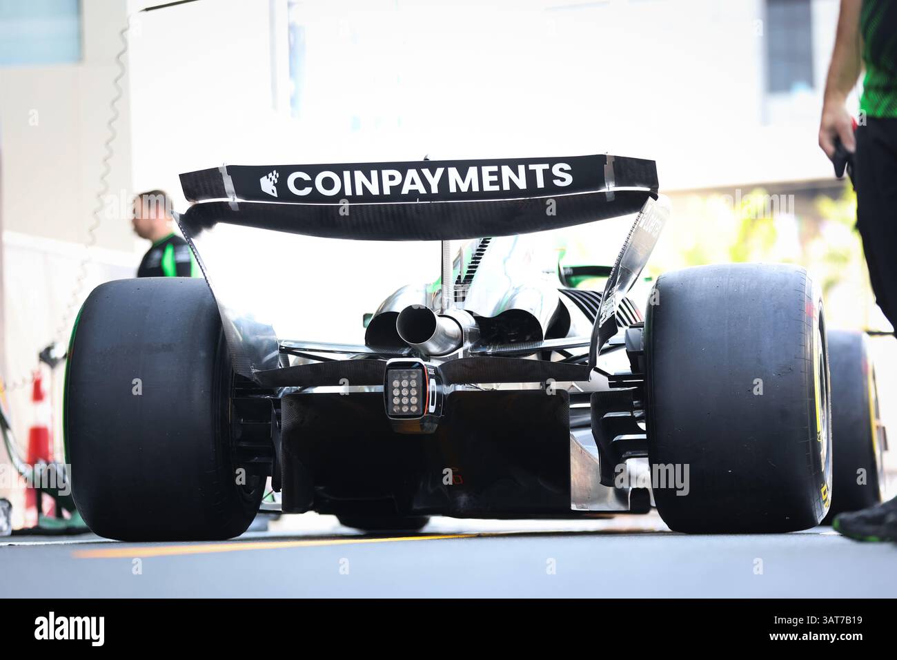 Stake F1 Team Kick C45, mechanical detail rear wing aileron diffuser ...