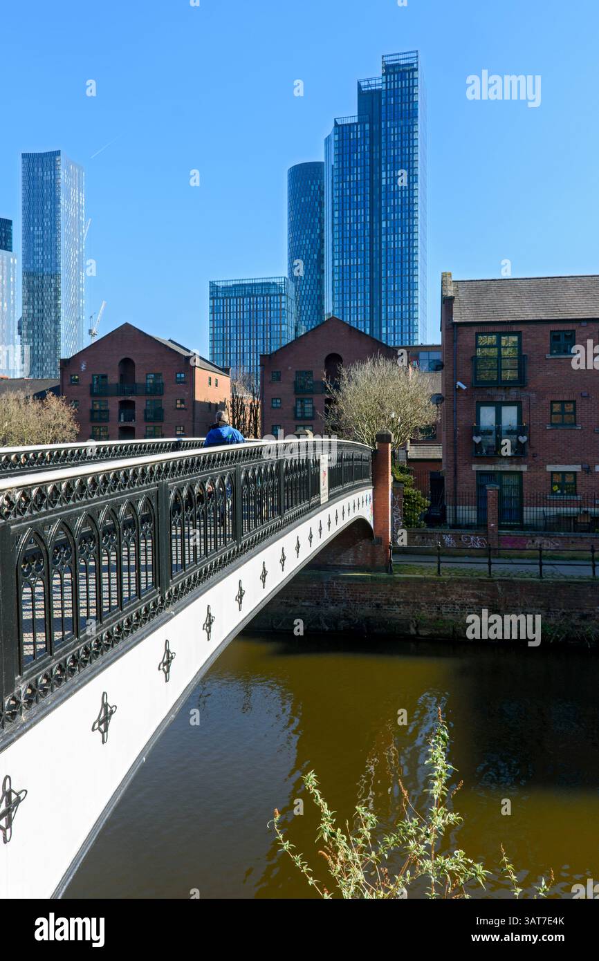 One of the Deansgate Square towers and the Crown Street towers from a ...