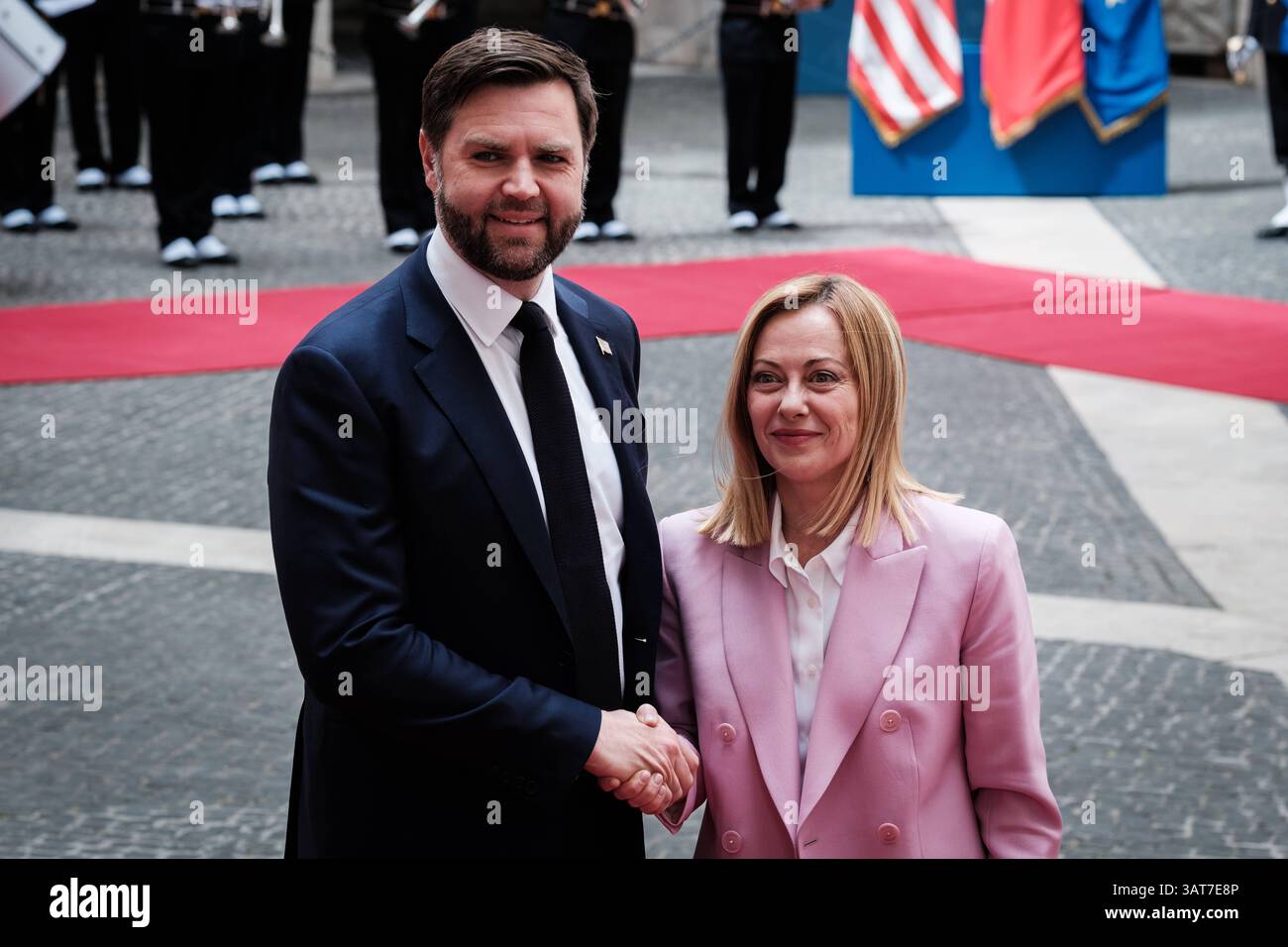 Rome, U.S. Vice President J.D. Vance on an institutional visit to Italy ...