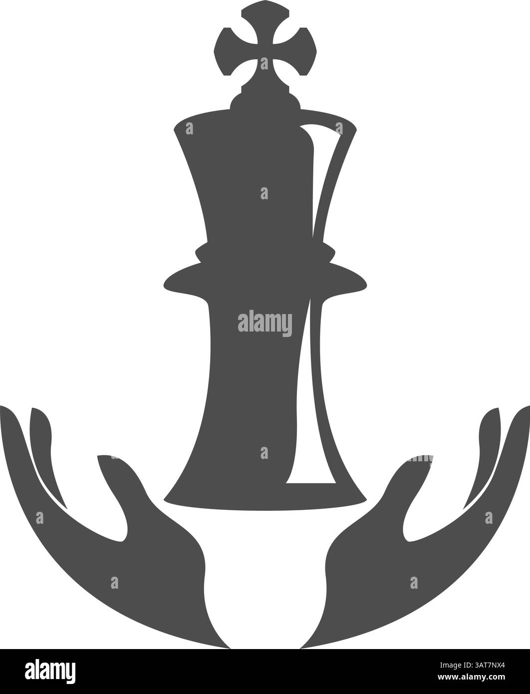 King chess logo design illustration Stock Vector Image & Art - Alamy