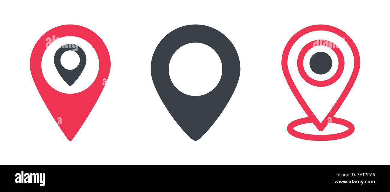 Gps map icon location pin, navigation symbol Stock Vector Image & Art ...