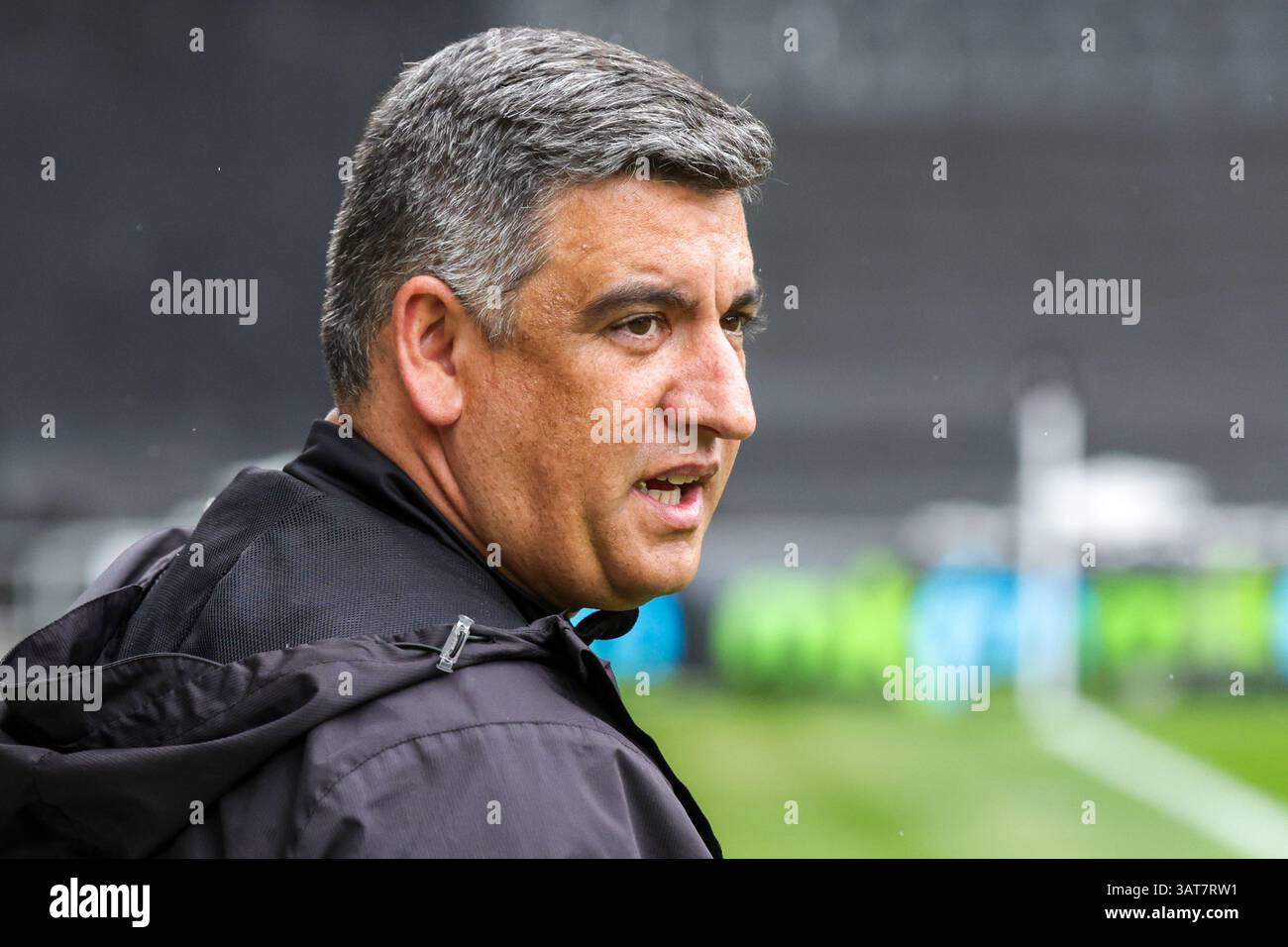 Newport County's manager Nélson Jardim before the Sky Bet League 2 ...