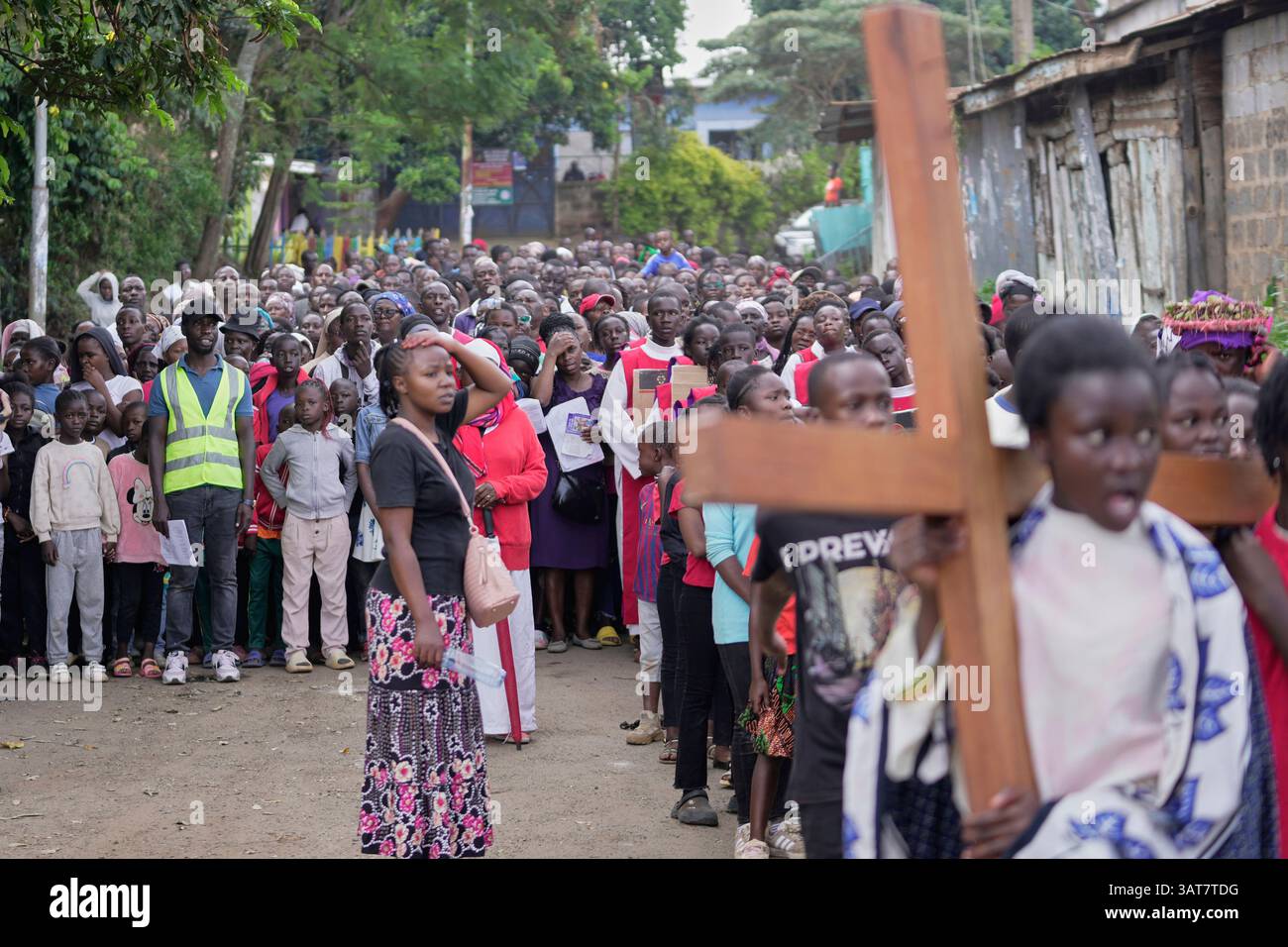 Christians take part in a Good Friday procession during Holy Week in ...