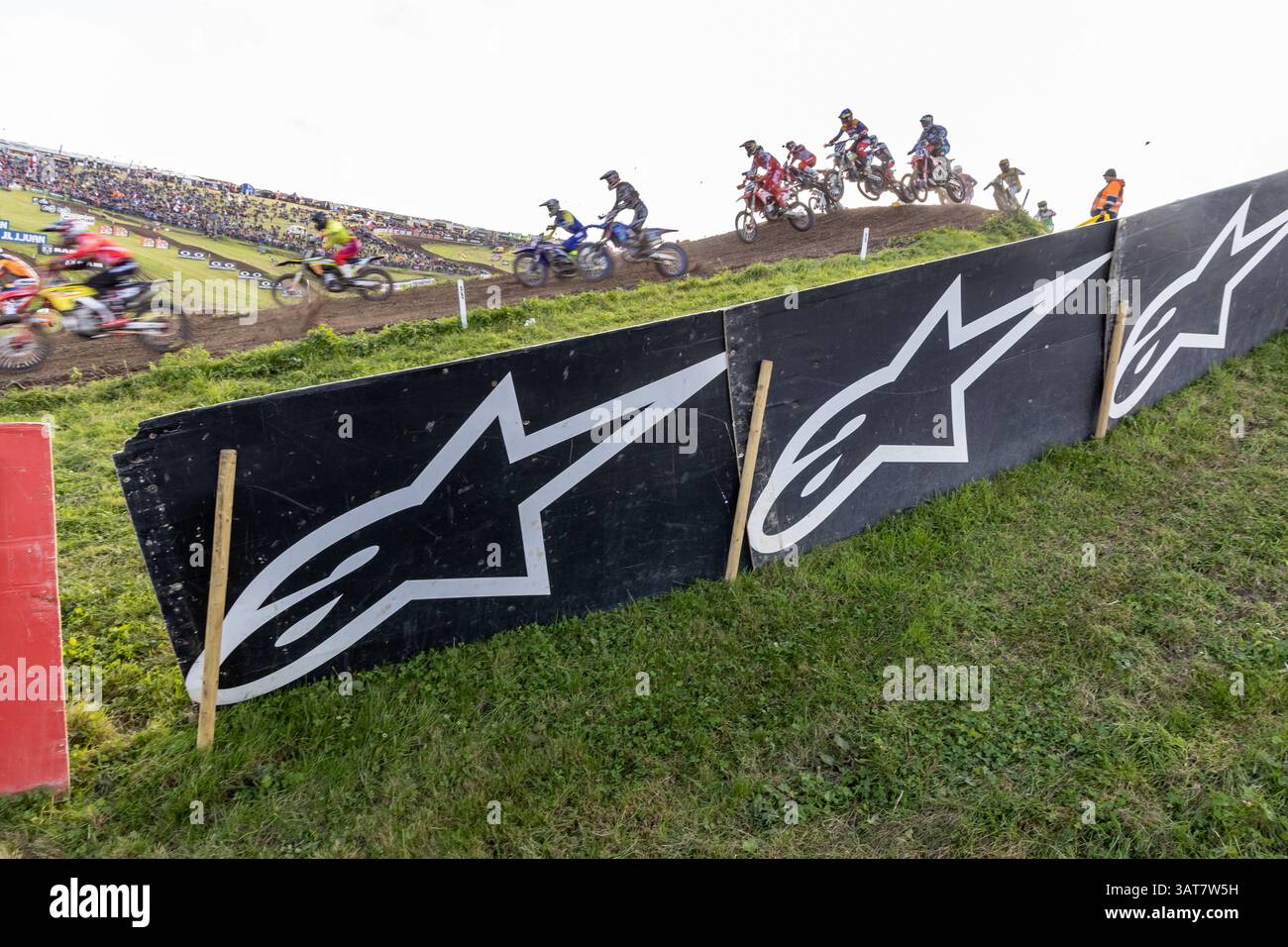 Winchester, UK- October 5, 2024: Alpinestars banners trackside as a ...
