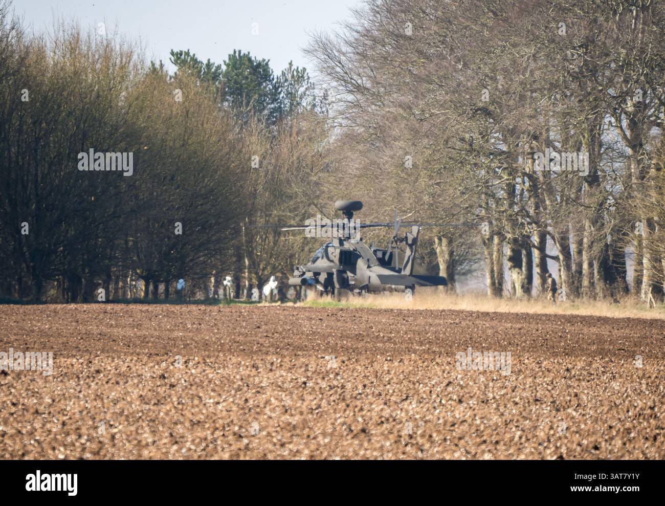 a British army Boeing Apache Attack helicopter gunship AH2 AH-64E AH64 ...