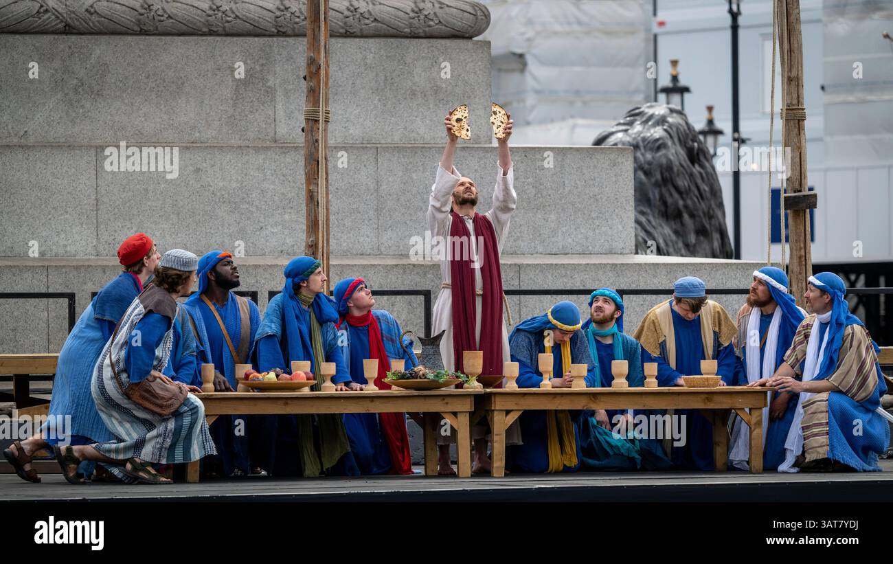 London, UK. 18 April 2025. The last supper. Secondary school teacher ...