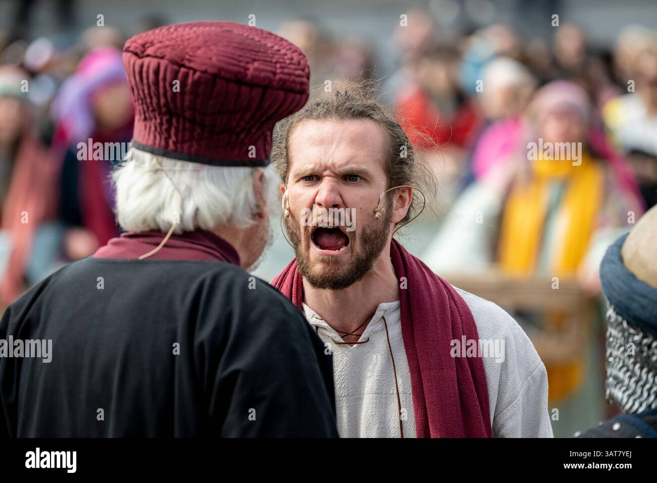 London, UK. 18 April 2025. Secondary school teacher and trained actor ...