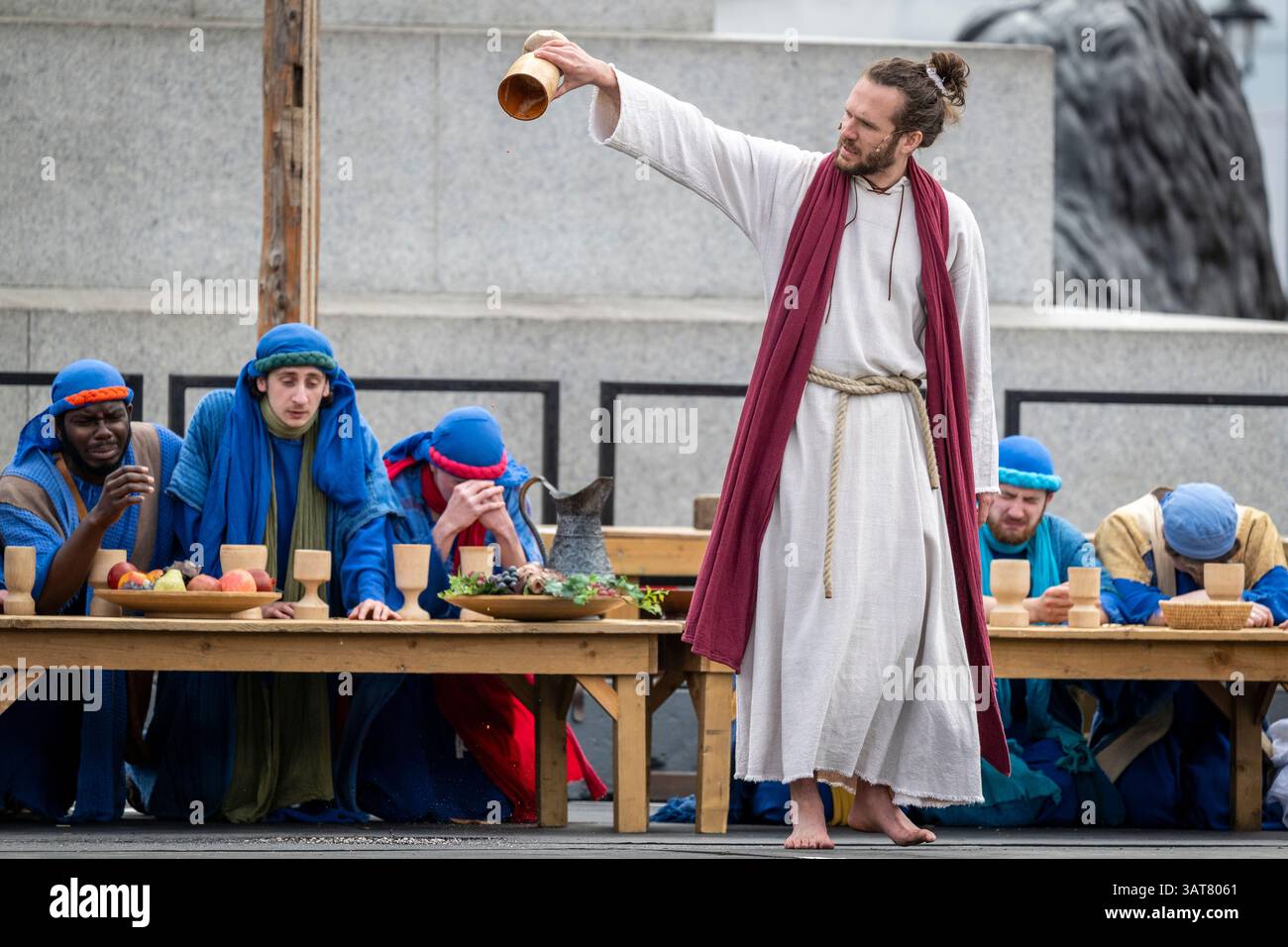 London, UK. 18 April 2025. The last supper. Secondary school teacher ...