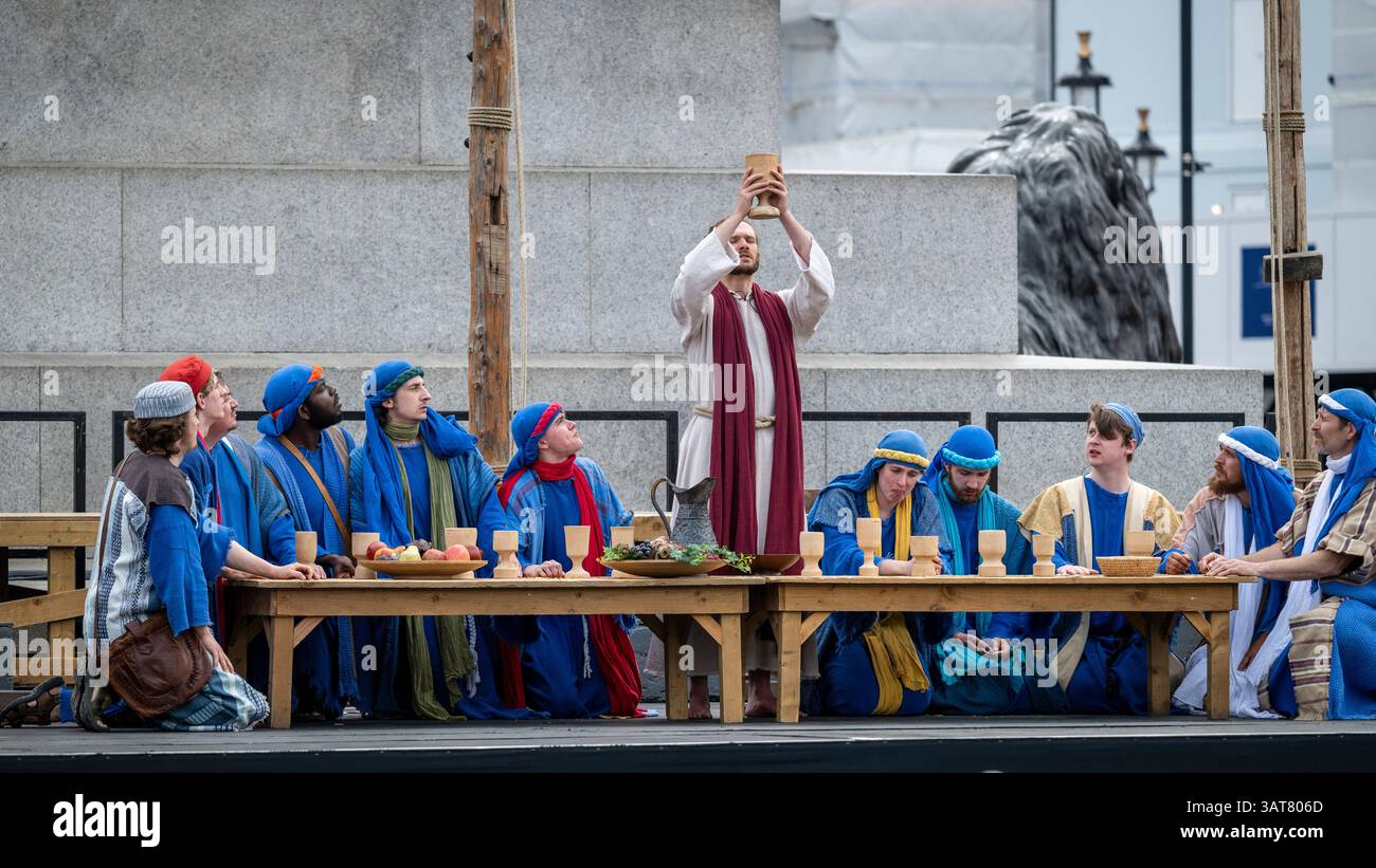 London, UK. 18 April 2025. The last supper. Secondary school teacher ...