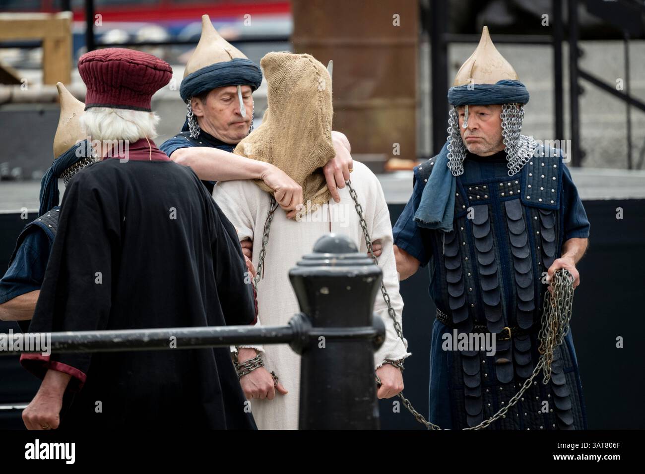 London, UK. 18 April 2025. The arrest. Secondary school teacher and ...