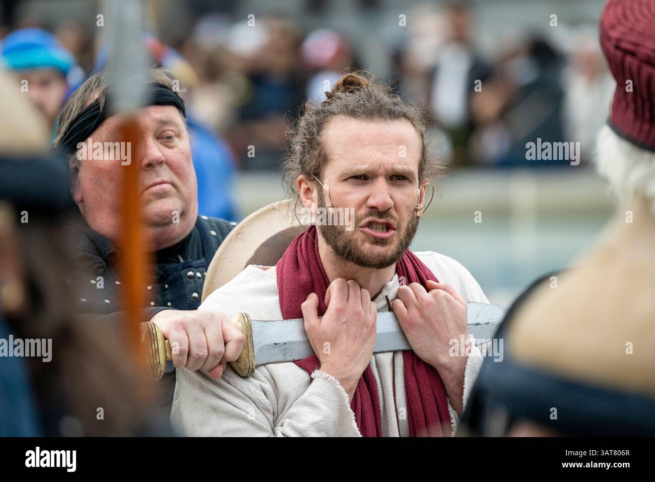 London, UK. 18 April 2025. The arrest. Secondary school teacher and ...
