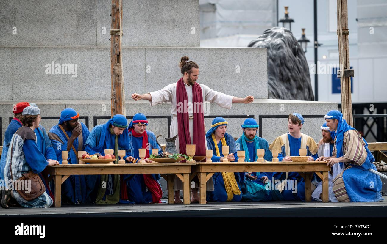 London, UK. 18 April 2025. The last supper. Secondary school teacher ...
