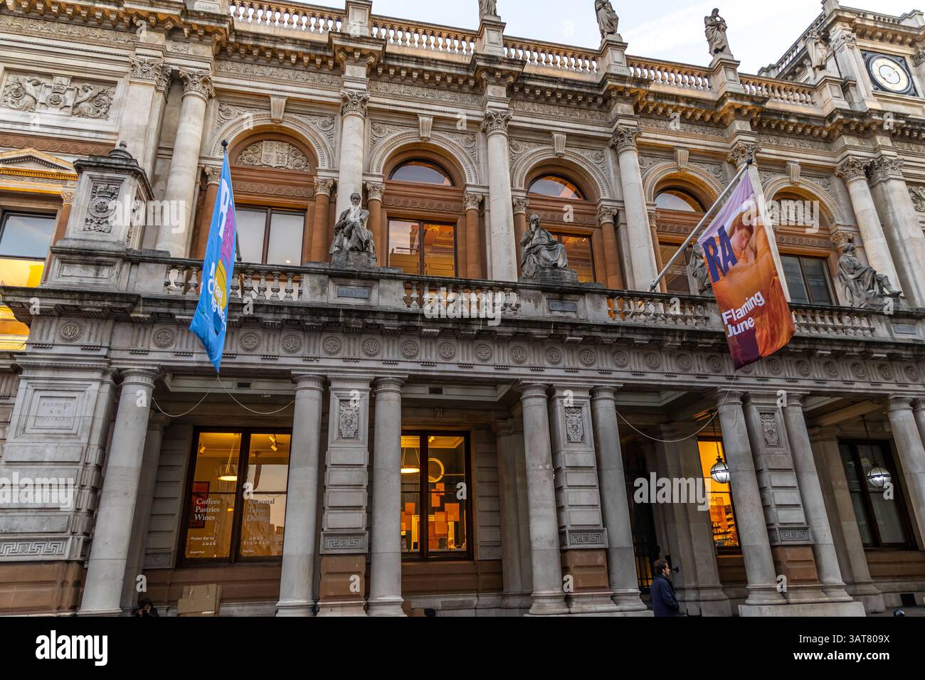 London, UK- September 19, 2024: Historic RA building near Green Park impressive columns and ...