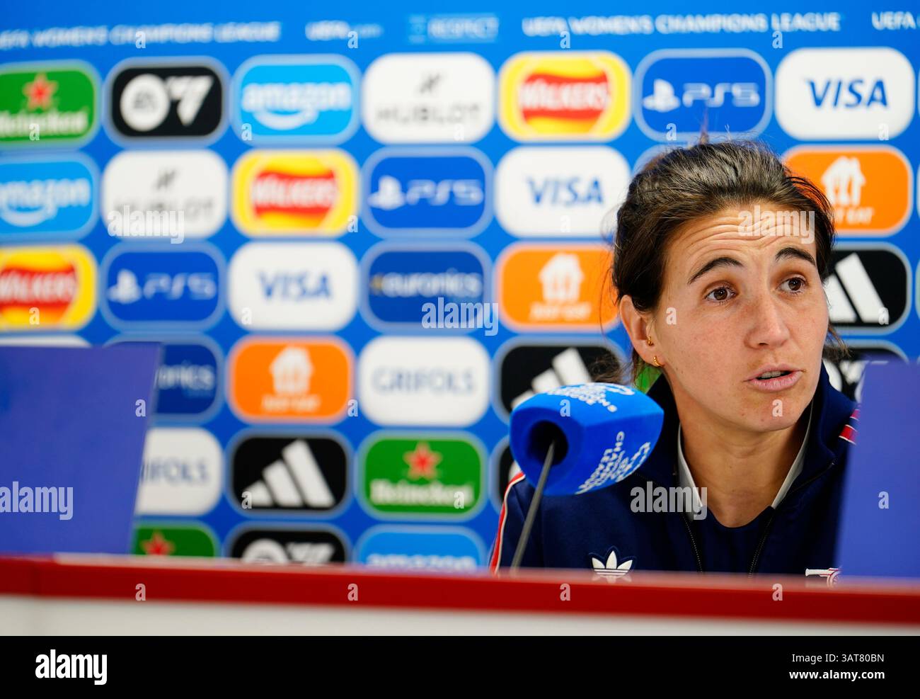 Arsenal's Mariona Caldentey during a press conference at the Sobha ...