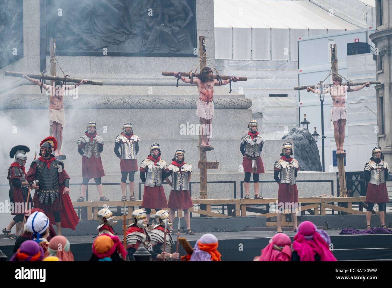 London, UK. 18 April 2025. The crucifixion. Secondary school teacher ...