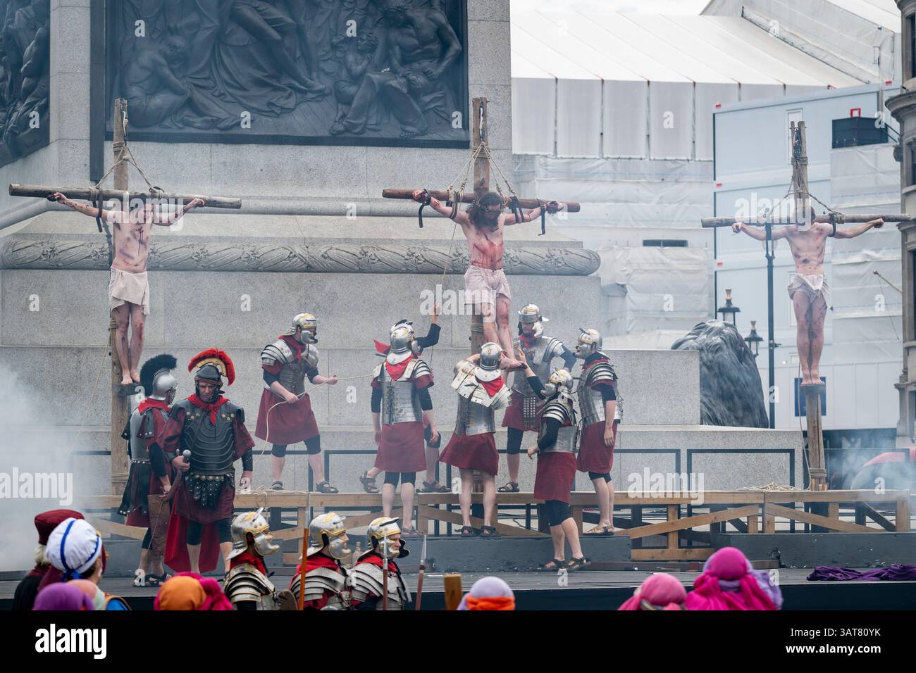 London, UK. 18 April 2025. The crucifixion. Secondary school teacher ...