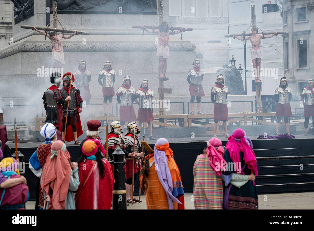 London, UK. 18 April 2025. The crucifixion. Secondary school teacher ...