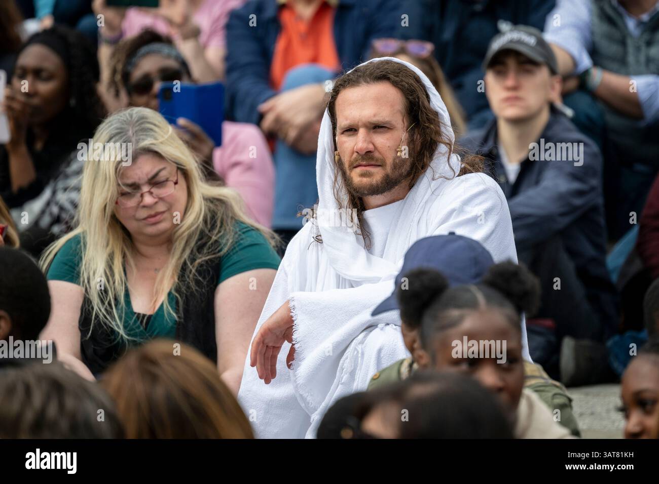 London, UK. 18 April 2025. Secondary school teacher and trained actor ...