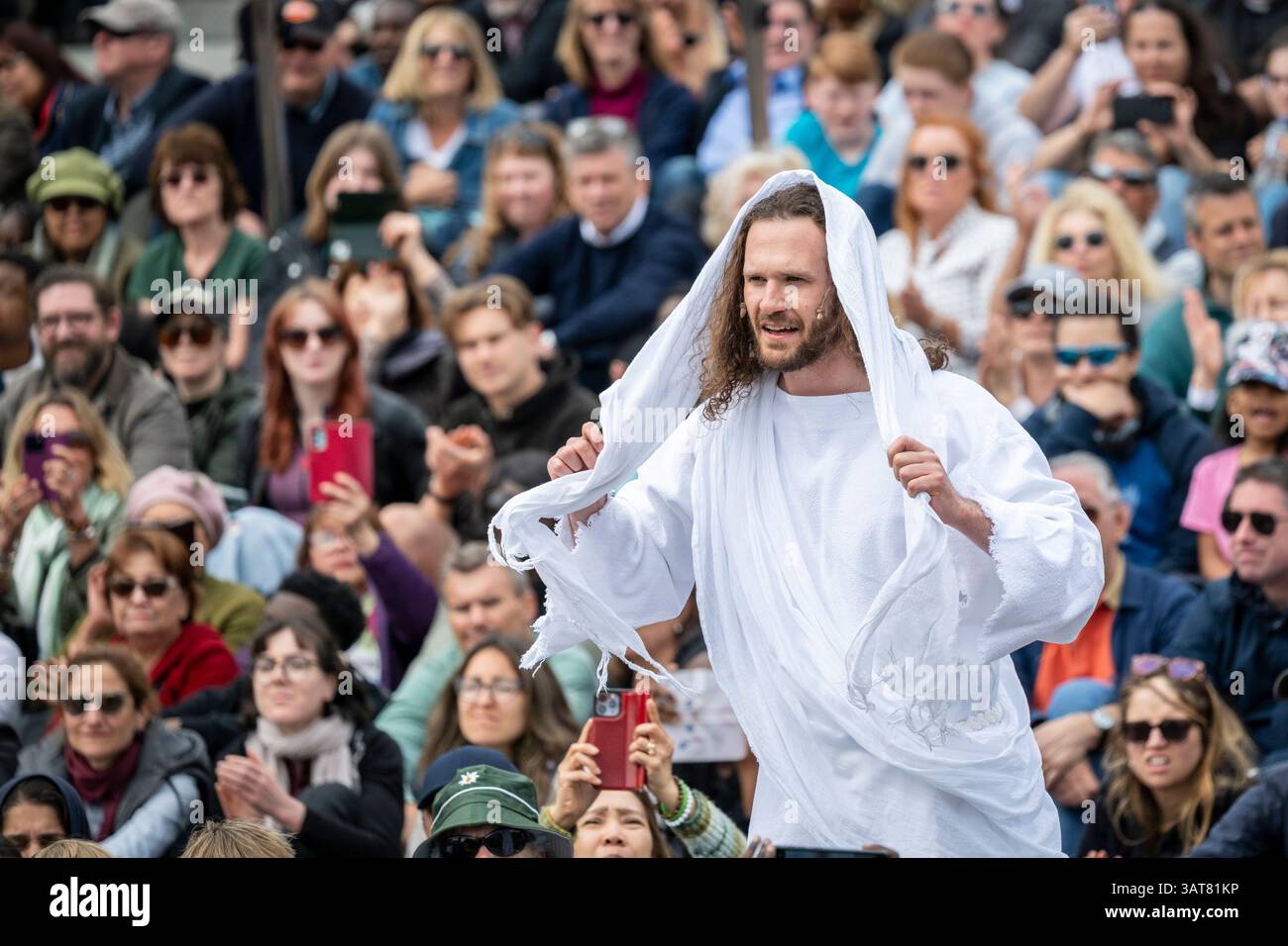 London, UK. 18 April 2025. The resurrection. Secondary school teacher ...
