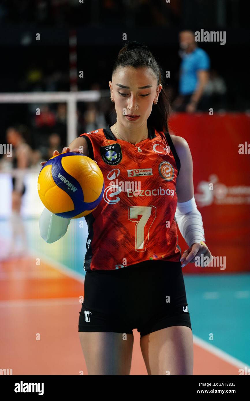 ISTANBUL, TURKIYE - APRIL 12, 2025: Hande Baladin in Vakifbank vs ...