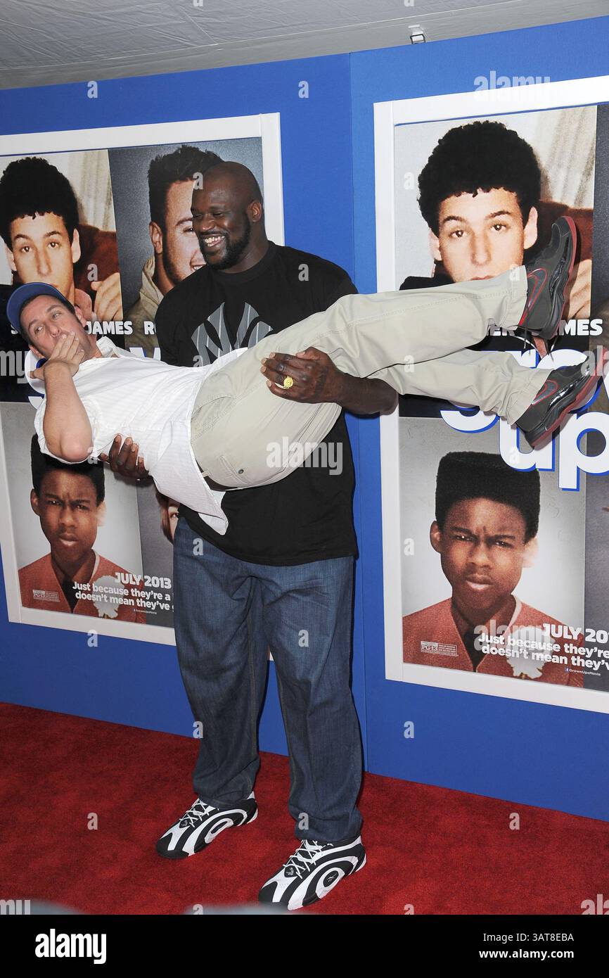 July 10, 2013 - New York, New York, U.S. - SHAQUILLE O'NEAL lifts ADAM ...