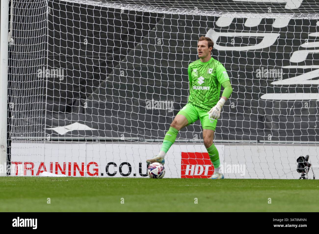 MK Dons keeper Craig MacGillivray during the first half of the Sky Bet ...