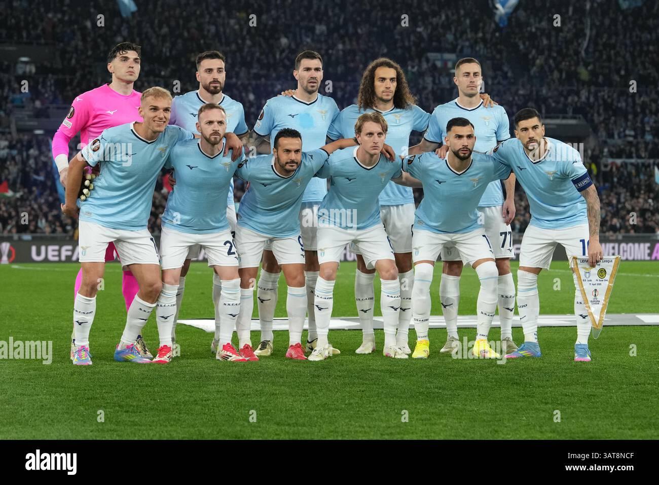 Line-up of the Lazio players: Christos Mandas, Mario Gila, Alessio ...