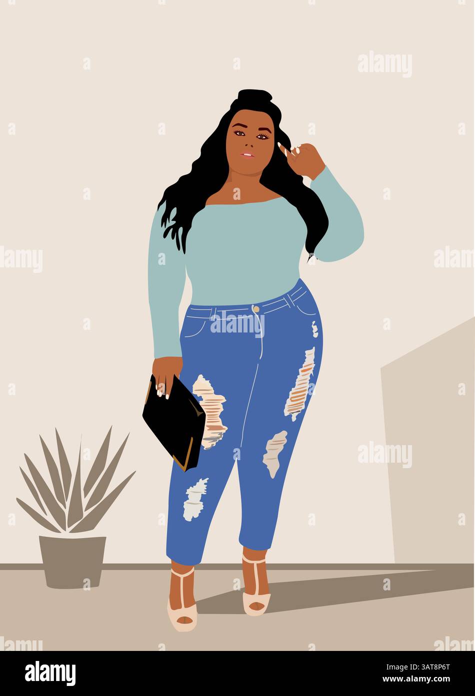 Curvy clothing Stock Vector Images - Alamy