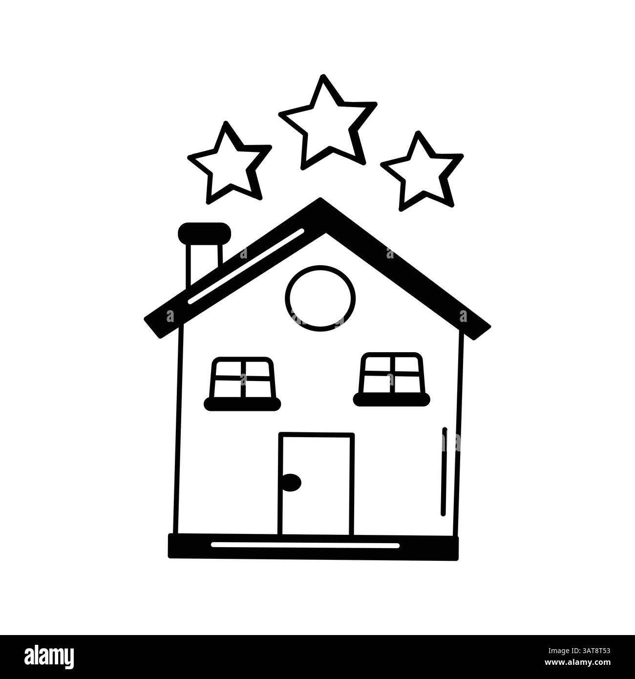 House with stars for customer or property rating Stock Vector Image ...