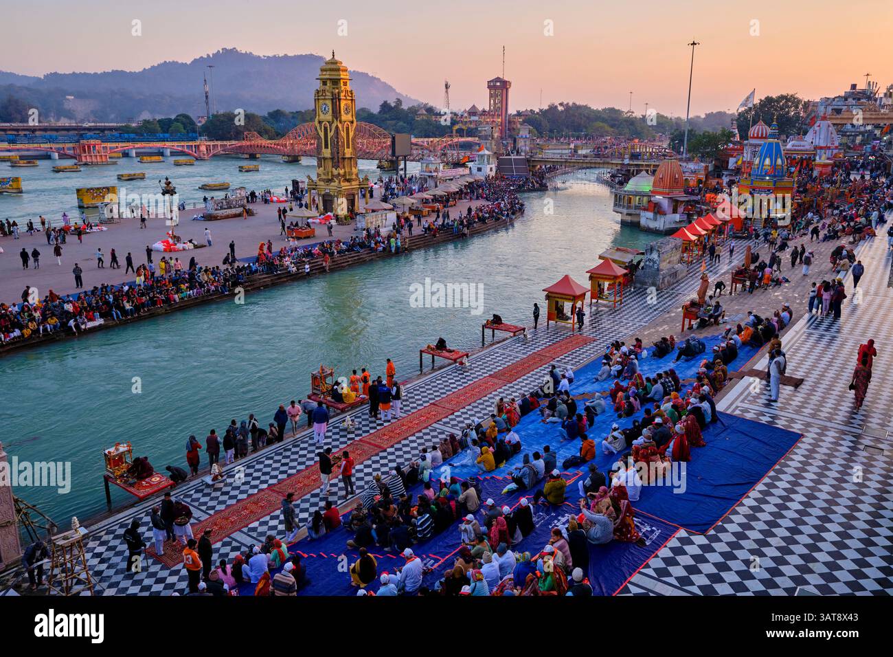 India, Uttarakhand, Haridwar, one of the nine holy cities of Hinduism ...
