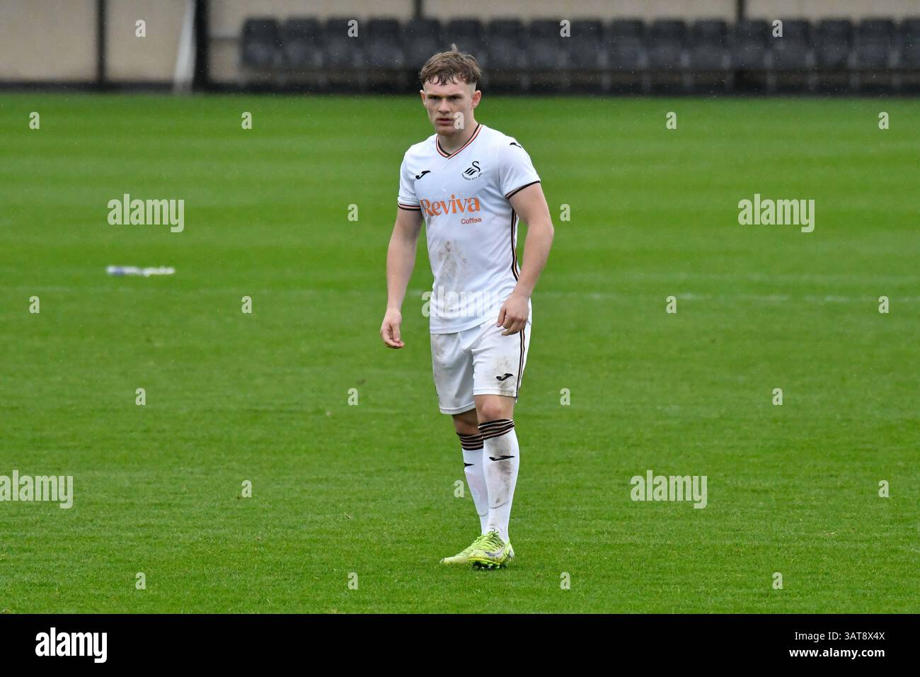 Landore, Swansea, Wales. 18 April 2025. Billy Clarke of Swansea City ...