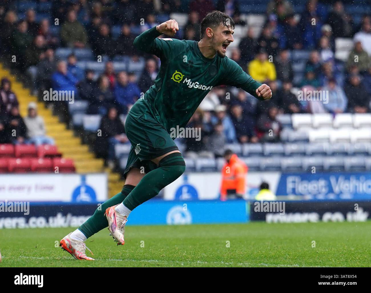 Millwall's Mihailo Ivanovic celebrates scoring their side's first goal ...