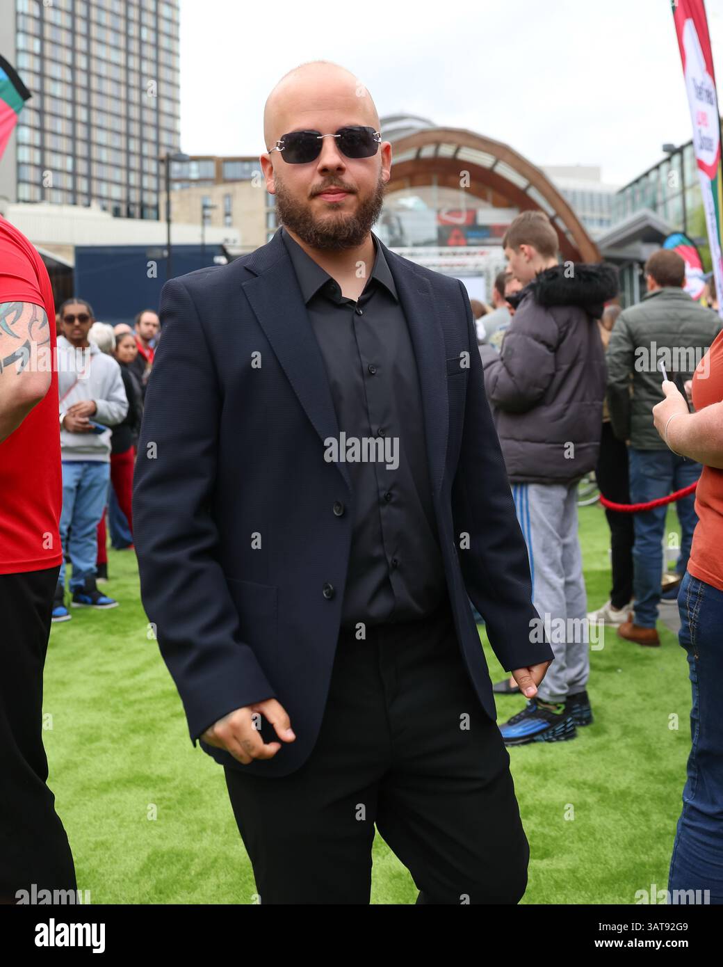 Luca Brecel arrives during the 2025 Halo World Snooker Championship ...