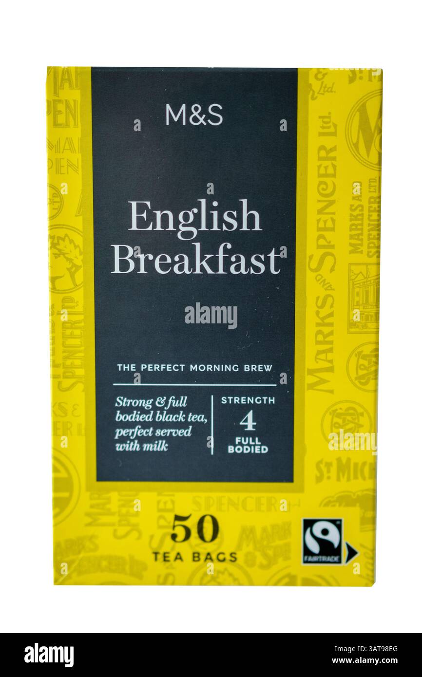 London UK April 18 2025, Box Or Carton Of Marks And Spencer English ...