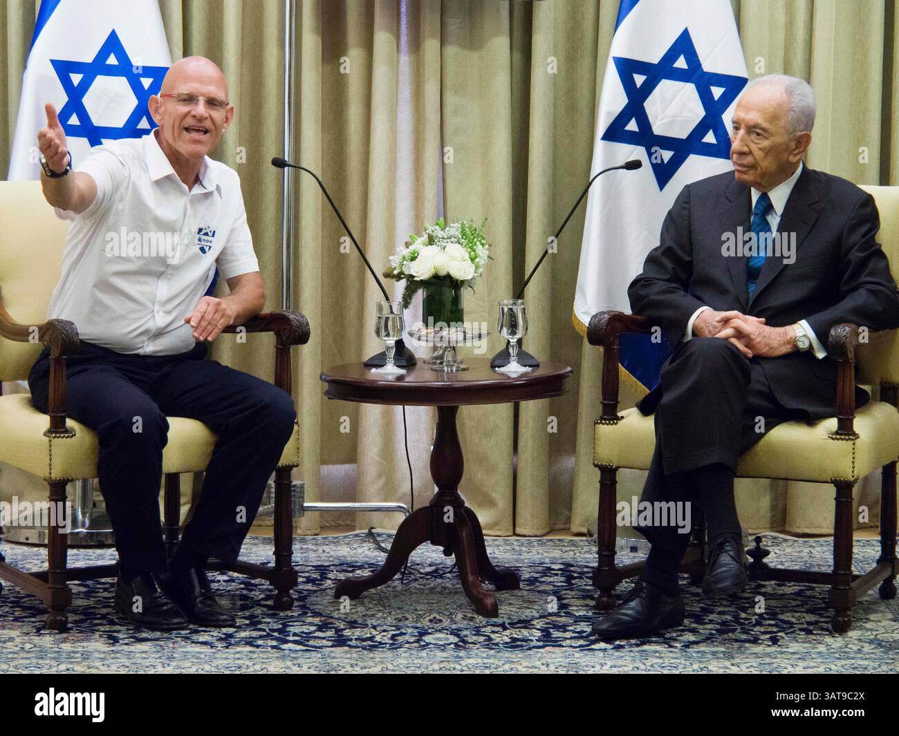 Chairman of the Israel Deaf Sports Organization, ELI KOSOVER (L ...