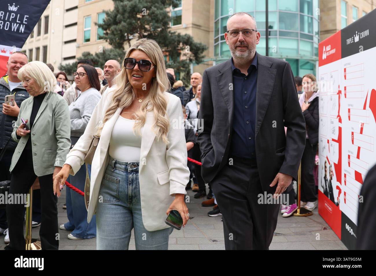 Mark Williams and wife Joanne Dent arrive during the 2025 Halo World ...