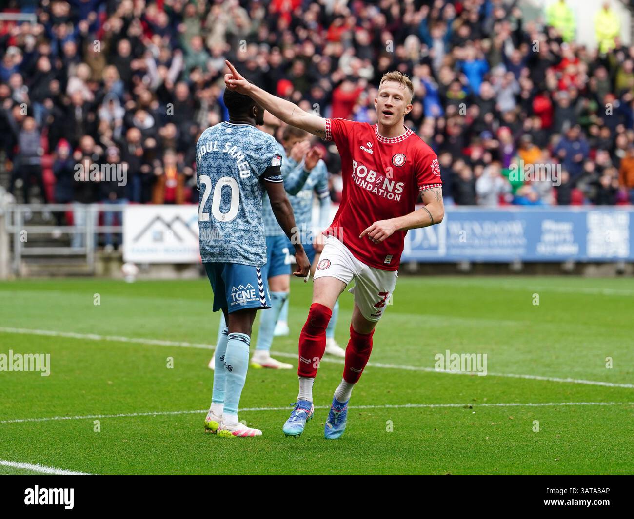 Bristol City's Ross McCrorie celebrates scoring their side's second ...